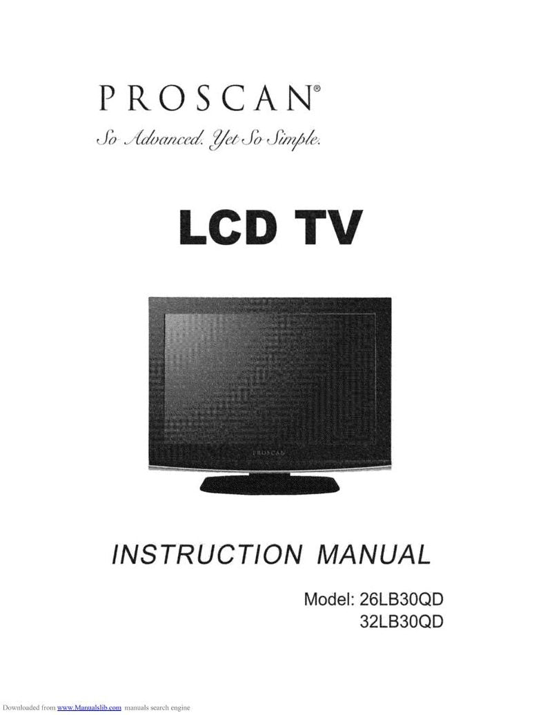 Proscan 32LB30QD TV Operating Manual – Manuali