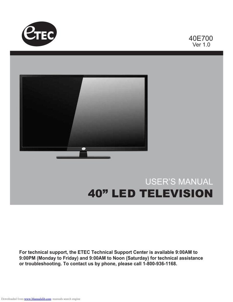 Etec 40E700 TV Operating Manual – Manuali