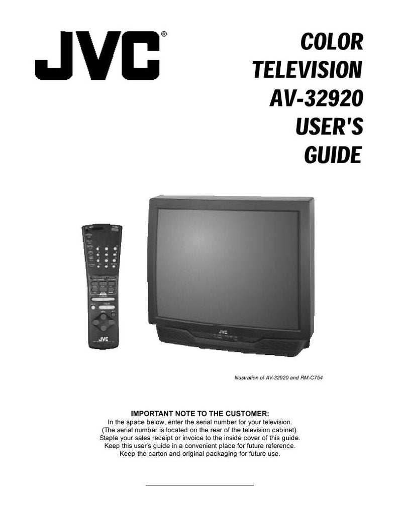 JVC AV32920 TV Operating Manual – Manuali