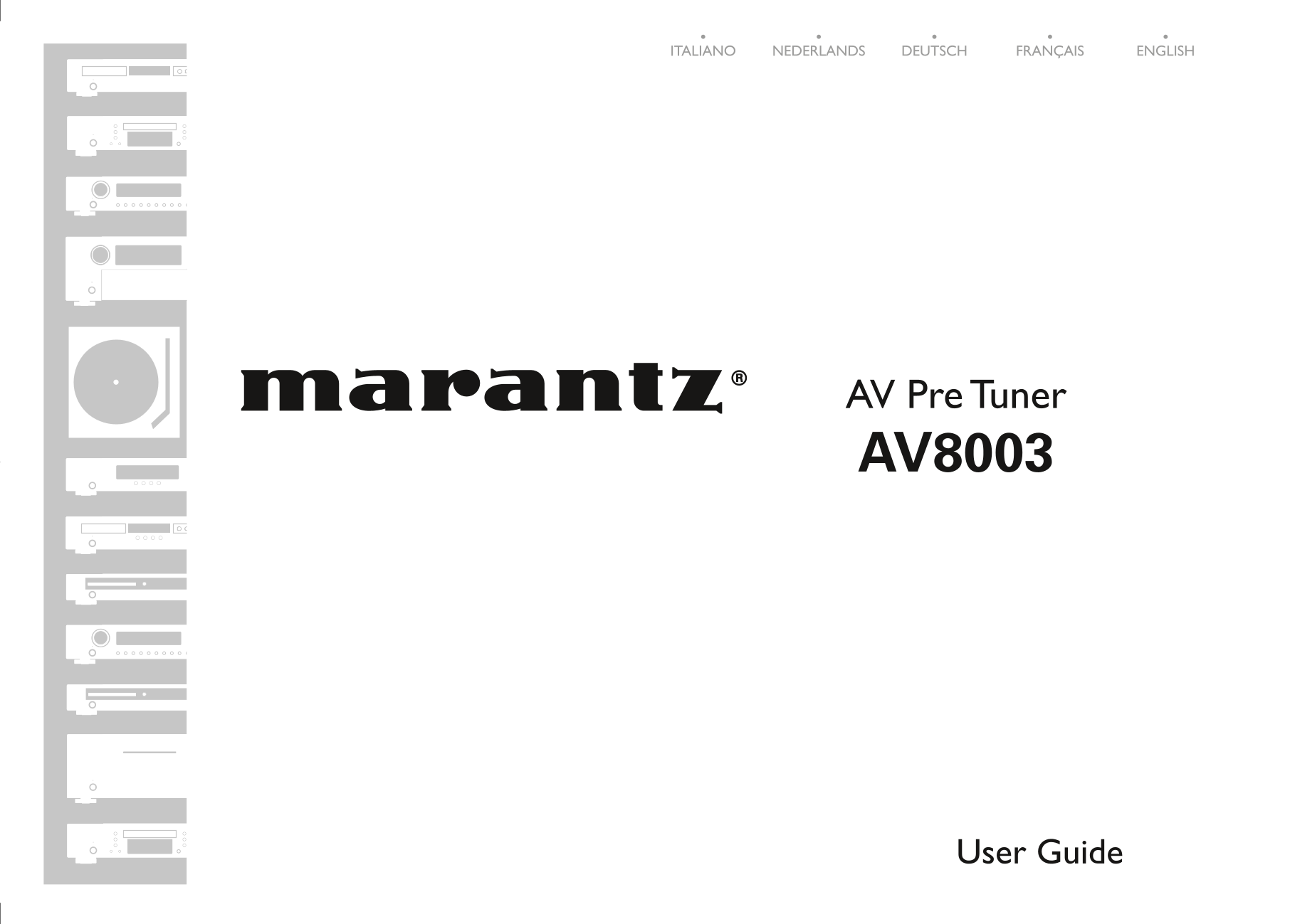 Marantz AV8003 Amplifier Owner/ User Manual (Pages: 92) – Manuali
