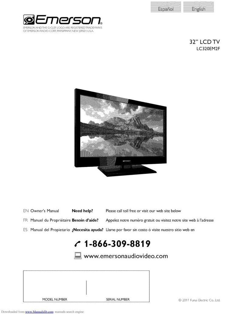 Emerson Emerson LC320EM2F TV Operating Manual – Manuali