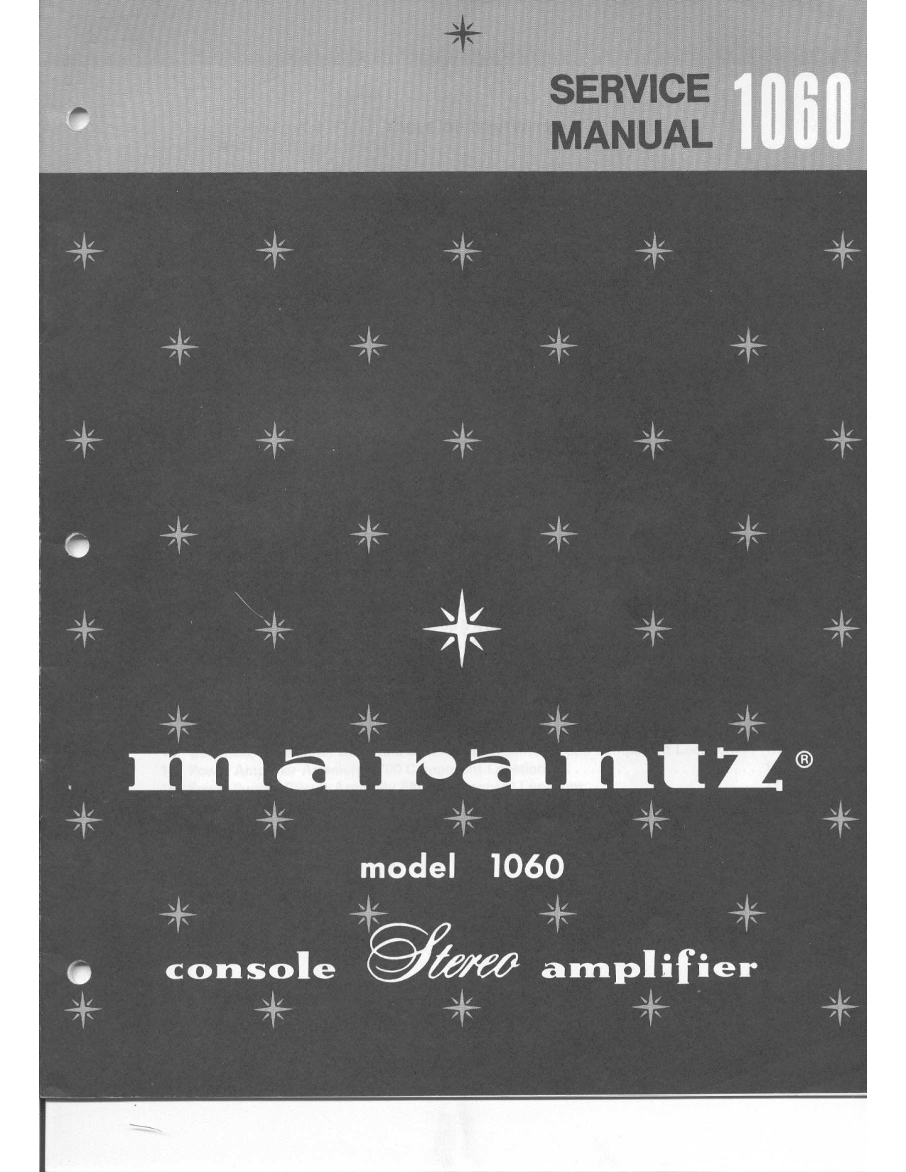 Marantz Model 1060 Console Stereo Amplifier Service Manual (Pages: 22 ...