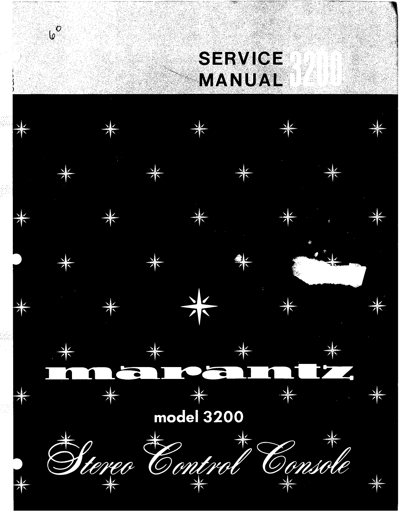 Marantz Model 3200 Stereo Control Console Service Manual (Pages: 24 ...