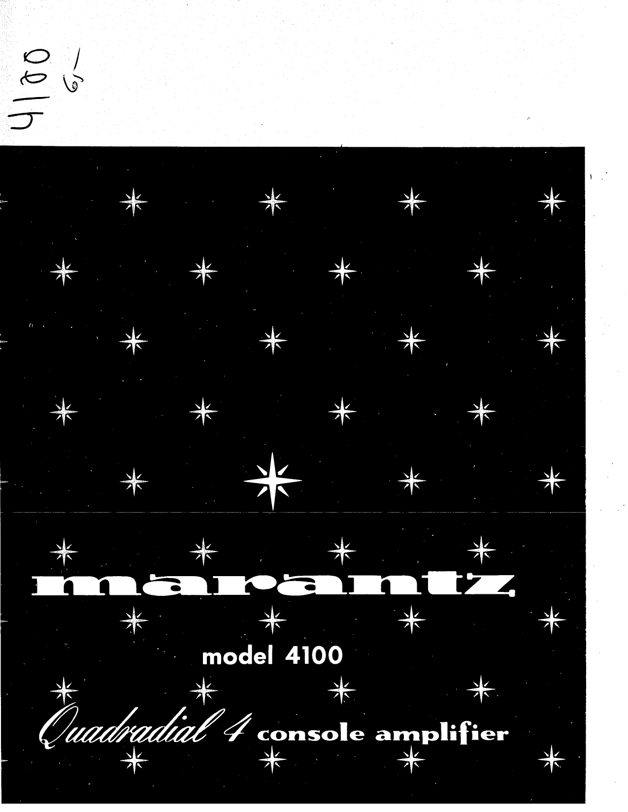 Marantz Model 4100 Quadradial 4 Console Amplifier Service Manual (Page ...