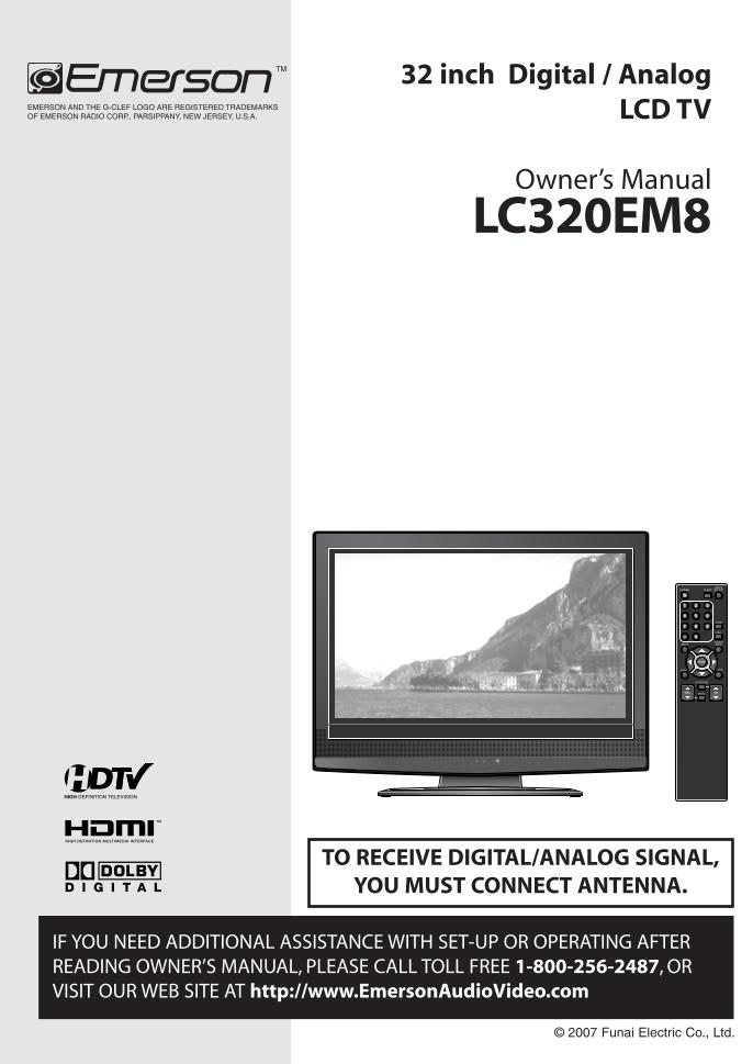 Emerson Emerson LC320EM2 TV Operating Manual – Manuali