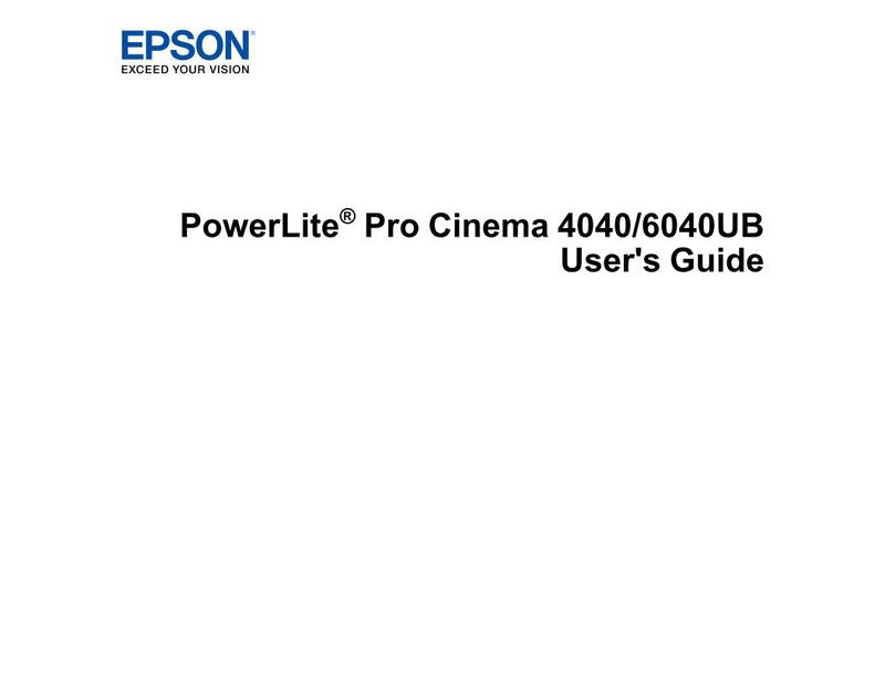 Epson PowerLite Pro Cinema 4040 Projector Operating Manual – Manuali