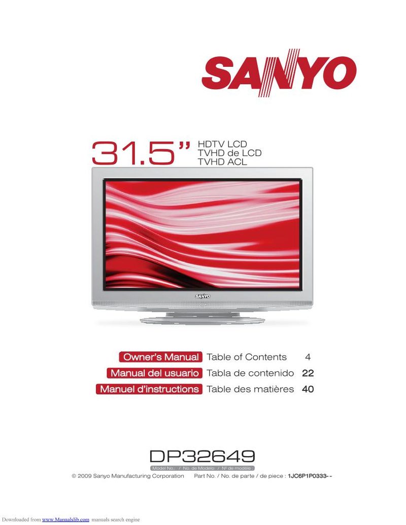 Sanyo DP32649 TV Operating Manual – Manuali