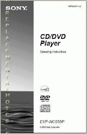 Sony DVPNC655P DVD Player Operating Manual – Manuali