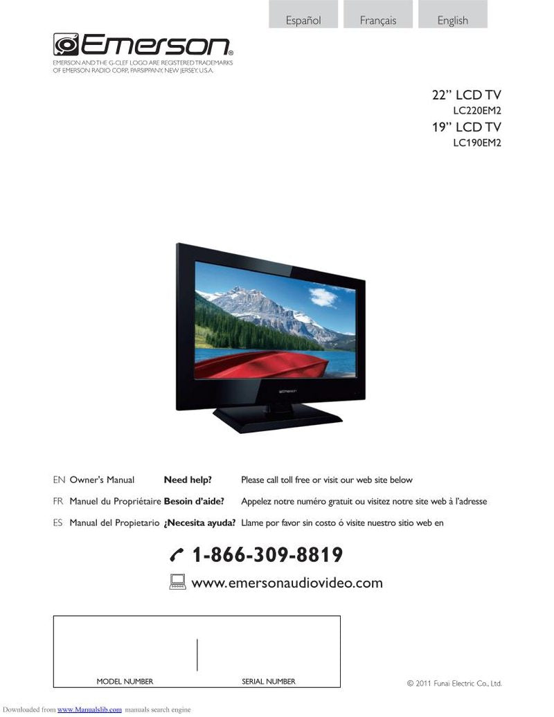 Emerson Emerson LC190EM2 TV Operating Manual – Manuali