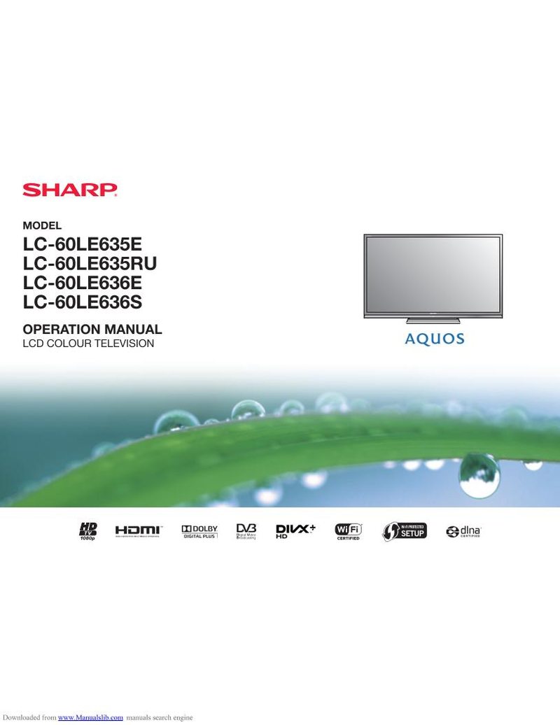 Sharp LC60LE632U TV Operating Manual – Manuali