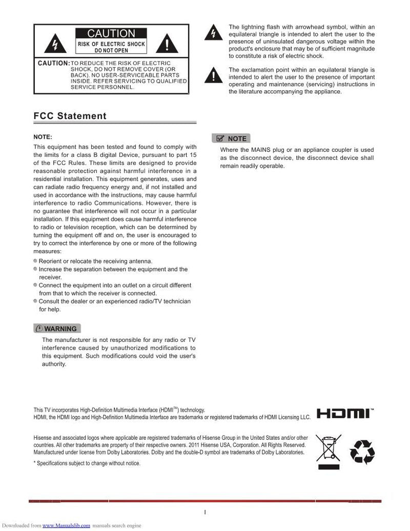 Hisense LTDN46 V 86USOM TV Operating Manual – Manuali