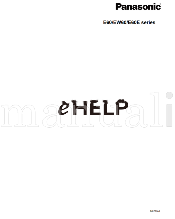 Panasonic M0213-0 (188 pages) TV Operating Manual – Manuali