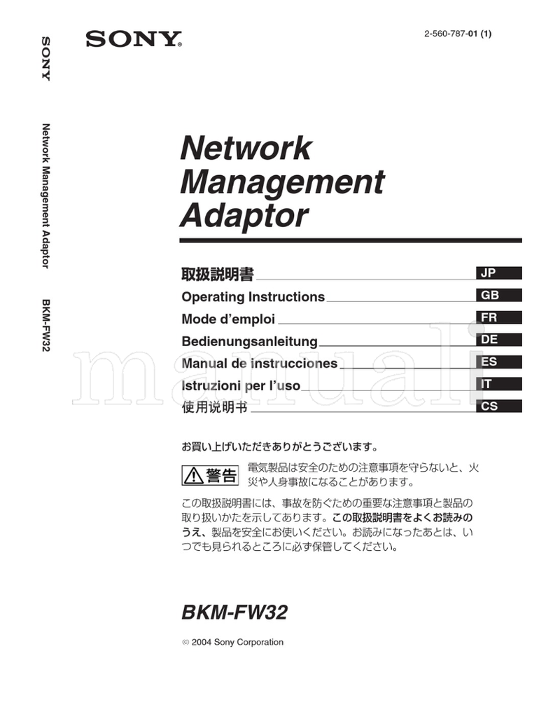Sony BKM-FW32 (100 pages) TV Operating Manual – Manuali